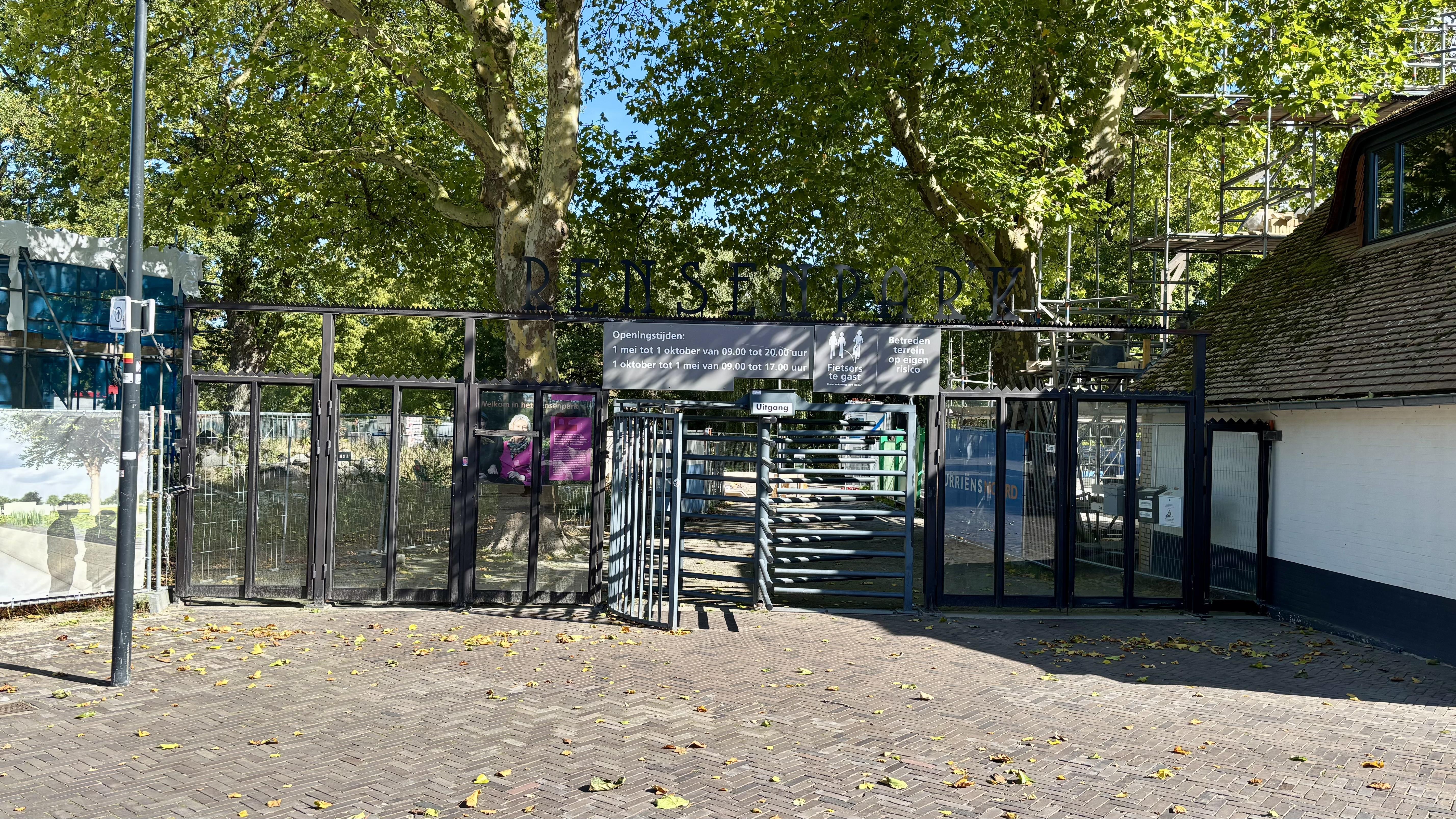 ZO!34 - Hoofdingang Rensenpark tijdelijk gesloten